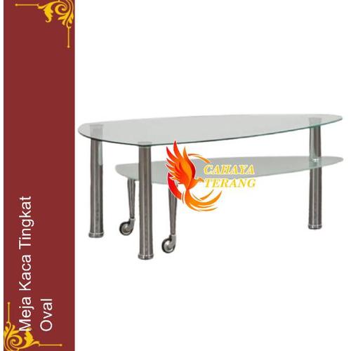Jual Meja Tamu Kaca Temperd | Meja Sofa Meja Tamu Kaca Oval Meja ...