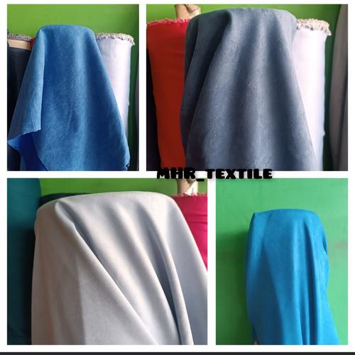 Jual bahan satin suede meteran varian warna lengkap TPH_19 - warna 02 ...