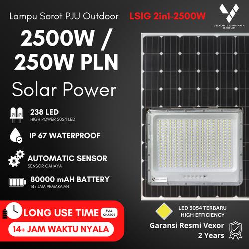 Promo Lampu Sorot LED 250 Watt Tenaga Surya Flood Light Solar Power ...