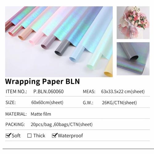 Jual [GROSIR] kertas cellophane korean wrapping buket hologram bucket ...