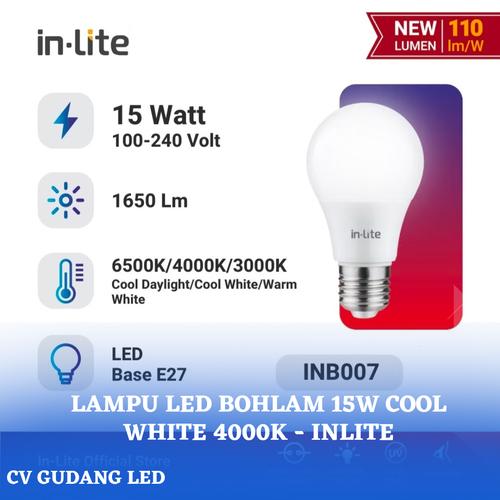 Jual LAMPU LED BOHLAM 15W COOL WHITE / NATURAL WHITE / SEMU 4000K ...