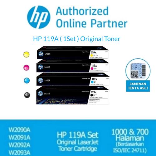 Jual HP LaserJet 119A (1Set ) Original for Printer HP 150A 150NW M178NW ...