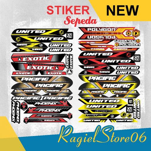 Promo stiker Striping sepeda custom Polygon, United, Pacific Exotic ...