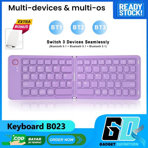 Promo Keyboard Lipat Wireless Bluetooth Mini Portable Foldable Laptop ...