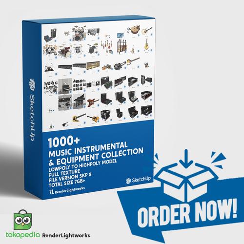 Jual 1000+ 3D Asset Sketchup Alat Musik dan Perlengkapan - Kota Depok ...