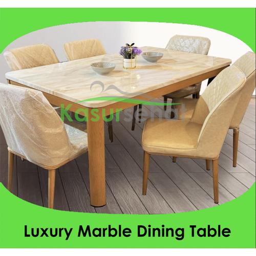 Promo Luxury Marble Dining Table - Meja Makan Marmer Tebal Mewah ( 4 / ...