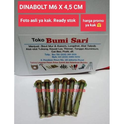 Jual DINABOLT 6 x 45 / DYNABOLT MURAH / BAUT / DINABOLT BRACKET SET ...