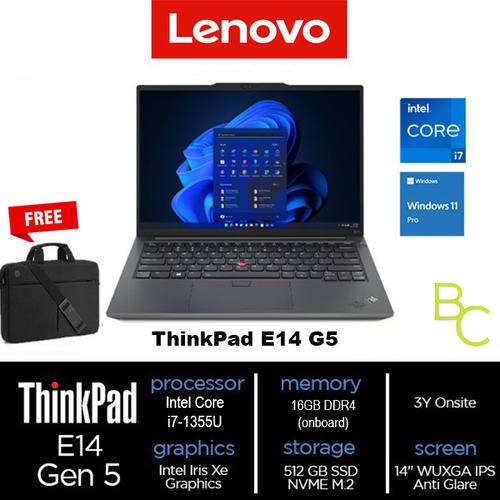 Jual LENOVO THINKPAD E14 G5 (Intel) Core i7-1355U 16GB 512GB Iris Xe 14 ...