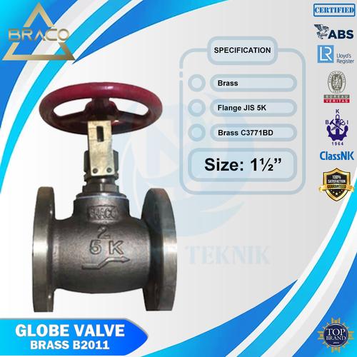 Jual GLOBE VALVE BRASS SDNR B2011 5K 40 SIZE 1-1/2" - Jakarta Barat ...