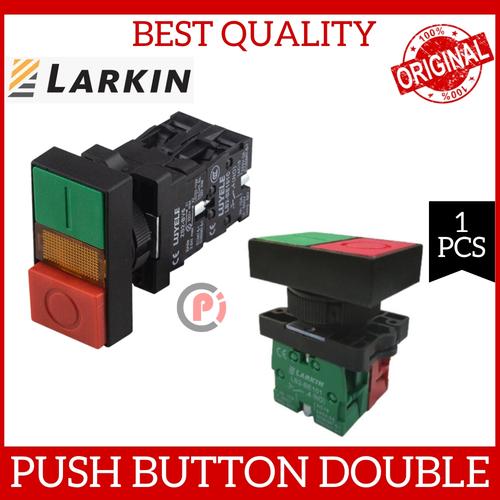 Jual LARKIN Push Button Double Head Plus Led Illuminated 22mm 220V Kontak Bantu NO NC - Tanpa ...