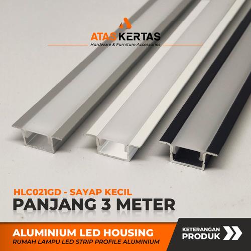 Jual profile aluminium led strip housing casing kap rail rumah lampu ...