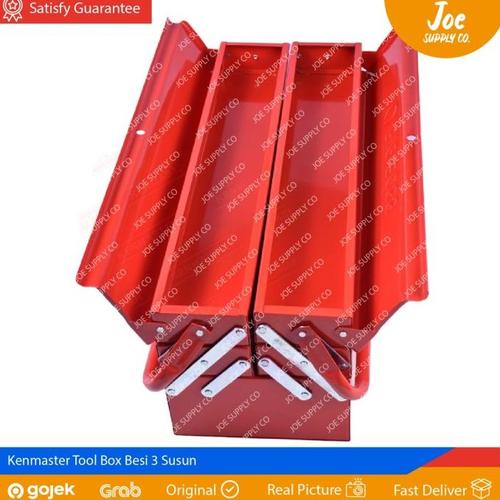 Jual ORIGINAL Kenmaster Tool Box Besar 3 Rak Susun Toolbox Besi - Box ...
