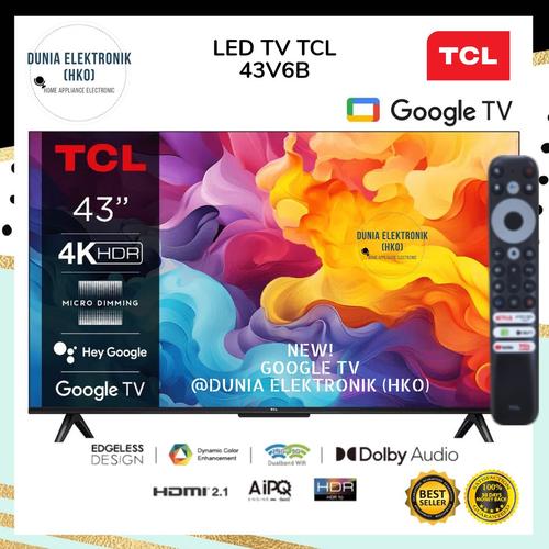 Promo TCL 43V6B 43" GOOGLE TV 4K UHD DOLBY SMART TV 43 INCH | tcl 43V6B ...