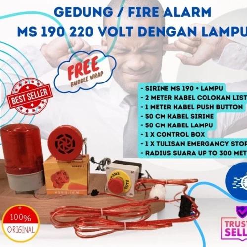 Jual Sirene Alaram Kebakaran Darurat Fire Alarm Ms 190 Siap pakai lamp ...