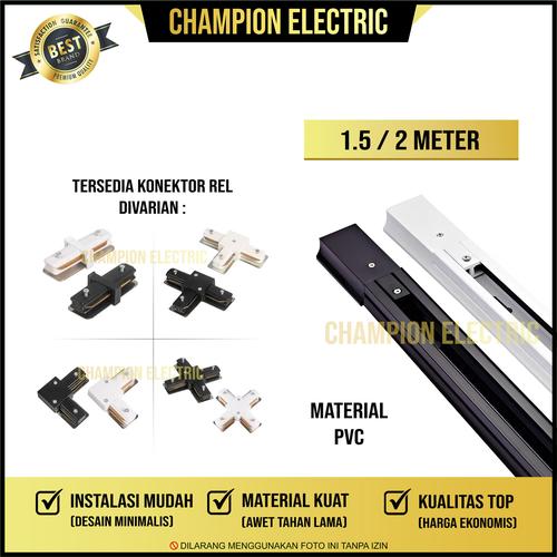 Jual Rel Lampu Sorot Spotlight Track Light Rell 1.5/2 Meter 1.5M 2M ...
