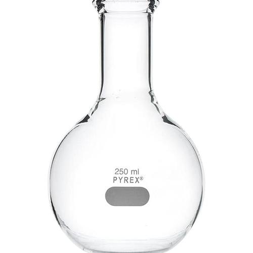 Jual Pyrex 250 Ml Long Neck Boiling Flask Flat Bottom And Tooled Mouth ...