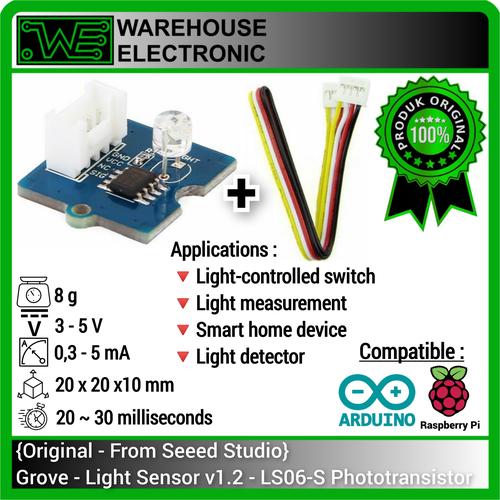 Jual Grove Light Sensor v1.2 LS06-S Phototransistor + Cable Compatible ...