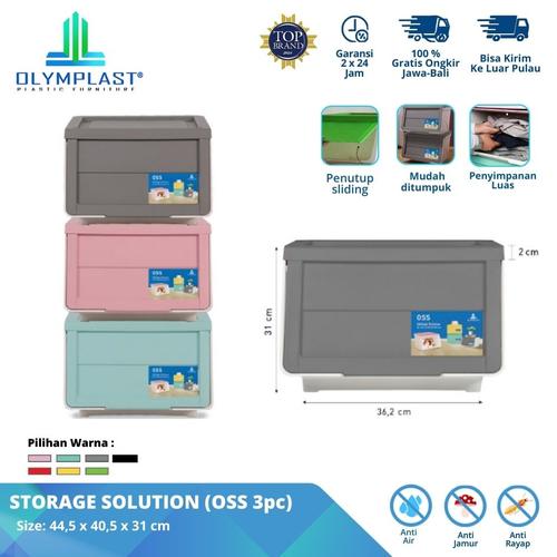 Promo Olymplast Storage Solution / Tempat Penyimpanan / OSS 3 Pcs ...