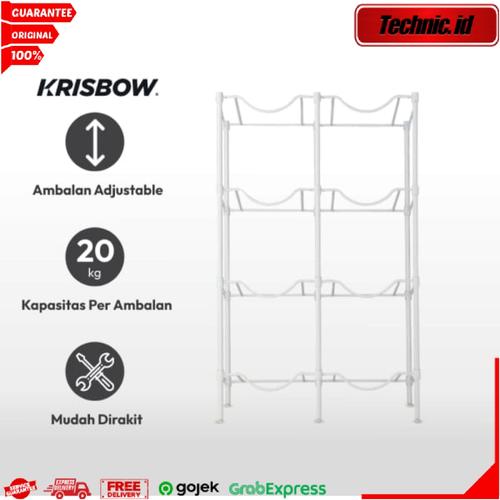 Jual Stora Rak Galon 8 Botol Bucket Shelf 8 Bottle White Rak Besi Rak ...