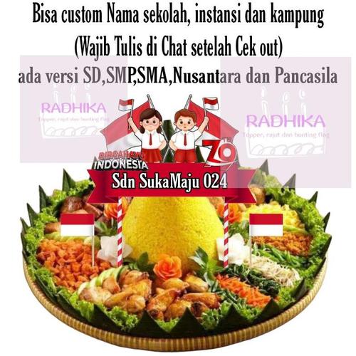Jual Topper Hiasan Tumpeng Hut RI / kemerdekaan / 17 Agustus bisa ...