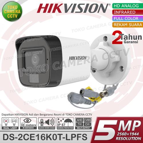 Jual KAMERA HIKVISION OUTDOOR 5MP AUDIO COLORVU CCTV HIKVISION 5MP DUAL ...