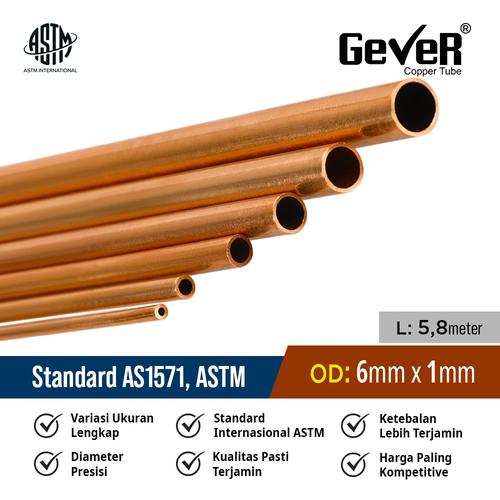 Jual PIPA TEMBAGA BATANG 6mm x 1mm | COPPER TUBE 5,8 METER - Kota ...