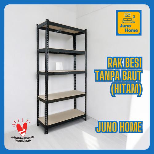 Promo Juno Home Rak Gudang Besi Multifungsi 5 Susun Warna Hitam ...