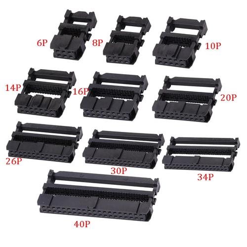 Jual Female IDC Socket Soket Kabel Flat 8 10 14 16 20 26 40 Pin Header Box Betina Pitch 2.54mm ...