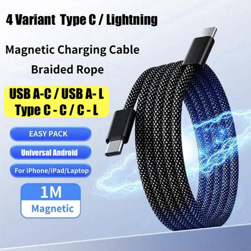 Promo Magic Full Line Magnetic USB C Kable Data Lightning To Type C 100W Super Fast Charging ...
