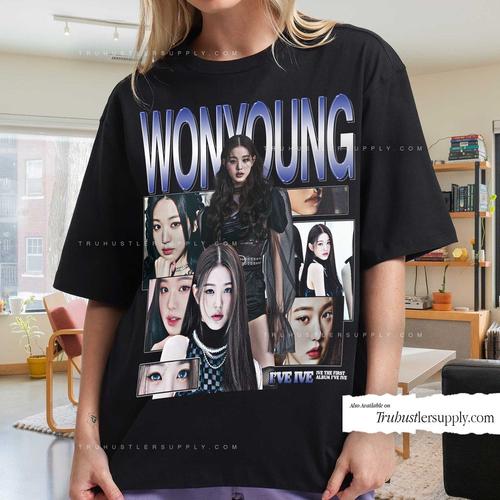 Jual KAOS IVE WONYOUNG-LEESEO-YUJIN-GAEUL-LIZ BOOTLEG HITAM, PUTIH DTG ...
