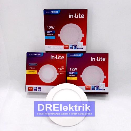 Jual In-Lite Lampu 12 Watt Plafon Downlight Panel Inbow INPS628R 12w ...