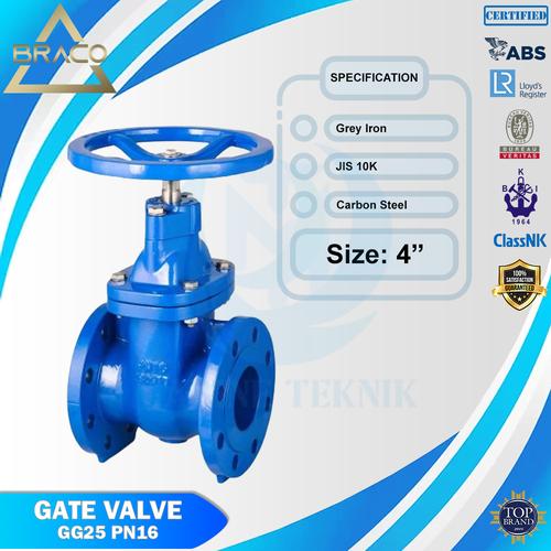 Jual GATE VALVE GG25 JIS 10K DN100 4 INCH - Jakarta Barat - marine ...