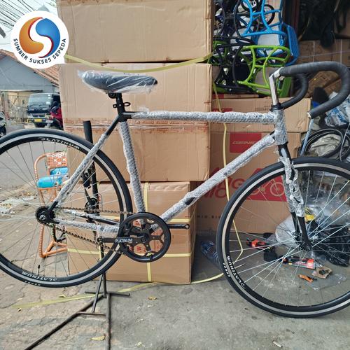 Jual sepeda fixie 700c rem terpedo stang balap batangan lokal velk ...