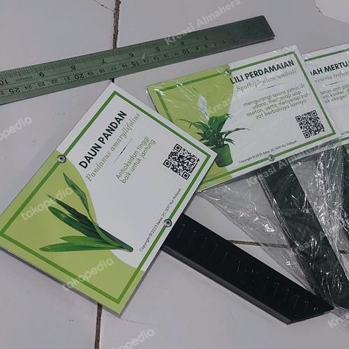 Jual papan nama name tag tanaman hias 20 x 15 cm + tiang 25 cm - Kab ...