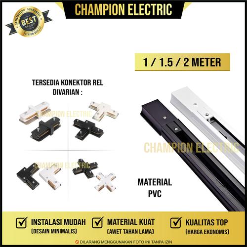 Jual OJEK ONLY Rel Lampu Sorot Spotlight Track Rell 1/1.5/2 Meter 1M 2M ...