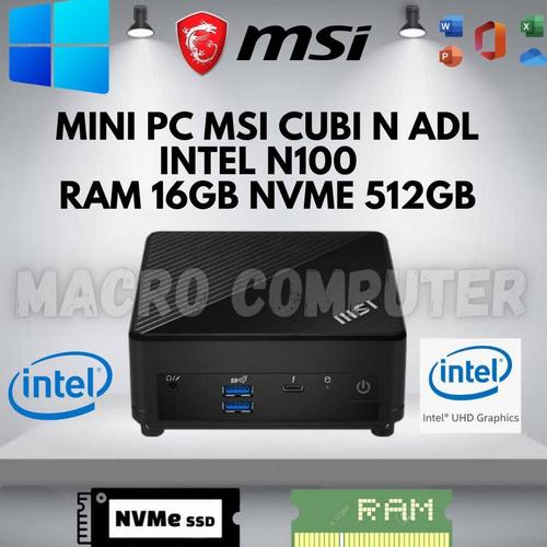 Jual Mini Pc Msi Cubi N Adl Fullset +Win 11 +Ram +Ssd | Intel Processor ...