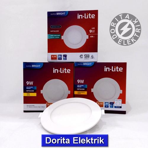 Jual In-Lite Lampu 9 Watt Plafon Downlight Panel Inbow INPS628R 9w ...