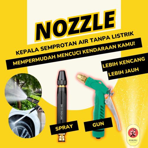 Jual Nozle Spray Sprayer kabut Semprotan Air Kuningan Lurus Tekanan ...