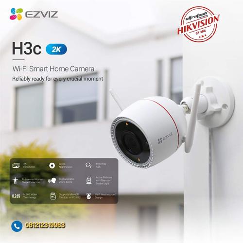 Jual EZVIZ H3c 4MP IP67 OUTDOOR BULLET WIFI ColorVu Malam Warna C3W Pro ...