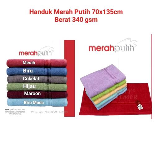 Jual Handuk Merah Putih 70 x 135 cm - Merah New - Kab. Tangerang - indo ...
