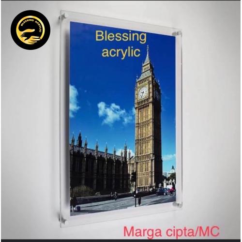 Jual ACRYLIC FRAME WALL DISPLAY POSTER/AKRILIK FRAME UK 75x 75 CM 3MM ...