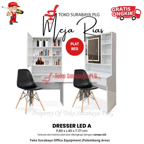 Jual Meja Rias Plat Besi Steel Dressing Table Meja Makeup Cermin Makeup ...