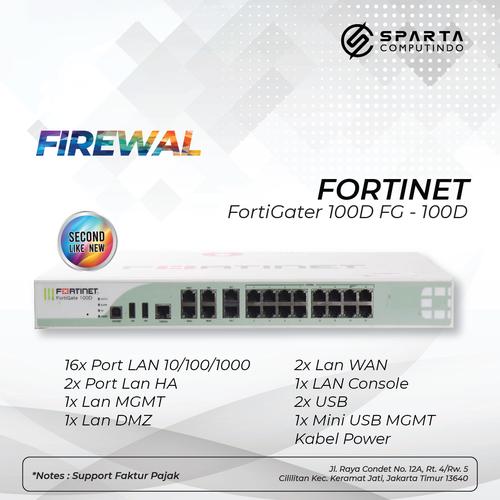 Jual Fortinet Fortigate 100D Model : FG - 100D Bergaransi - Jakarta ...