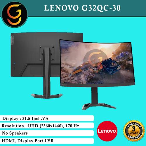 Jual Monitor LENOVO G32QC-30 31.5" VA QHD (2560x1440) 170 Hz HDMI ...