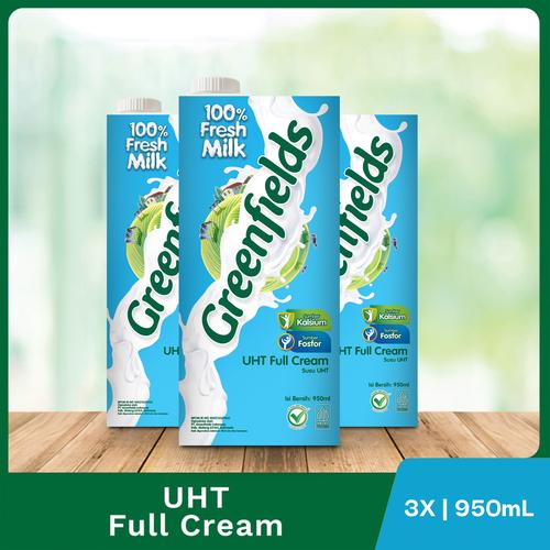 Promo [Triplepack] Susu Greenfields UHT Full Cream 950ml x 3 pcs - Jakarta Barat - Greenfields ...