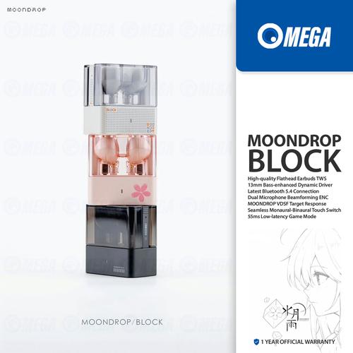 Jual MOONDROP BLOCK Bluetooth 5.4 Semi-In Ear Flathead Earbuds True ...