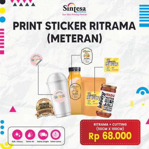 Jual Print Sticker Vynil Ritrama Meteran - 120cm x 100cm - KISS CUT ...