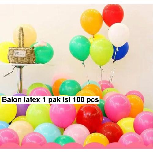 Jual Balon Latex doff 1 pack isi 100 pcs/Balon Per pack/Balon karet ...