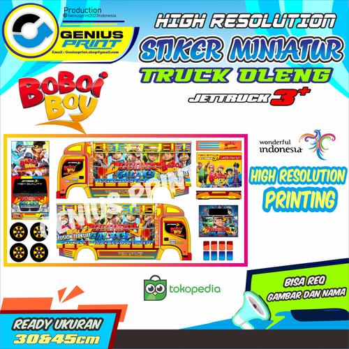 Jual Stiker Mainan Miniatur Truk Oleng Animasi Motif Boboiboy | Cars ...