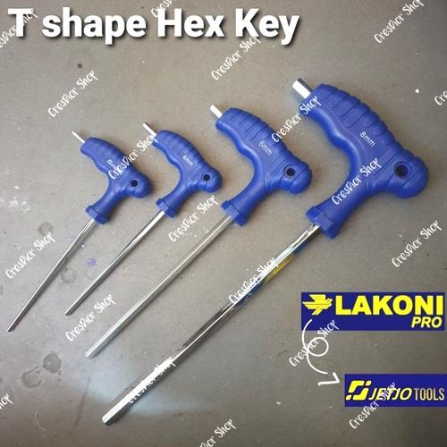 Jual kunci l segienam hexagonal gagang handle T shape hex key 3 4 5 6 8 ...